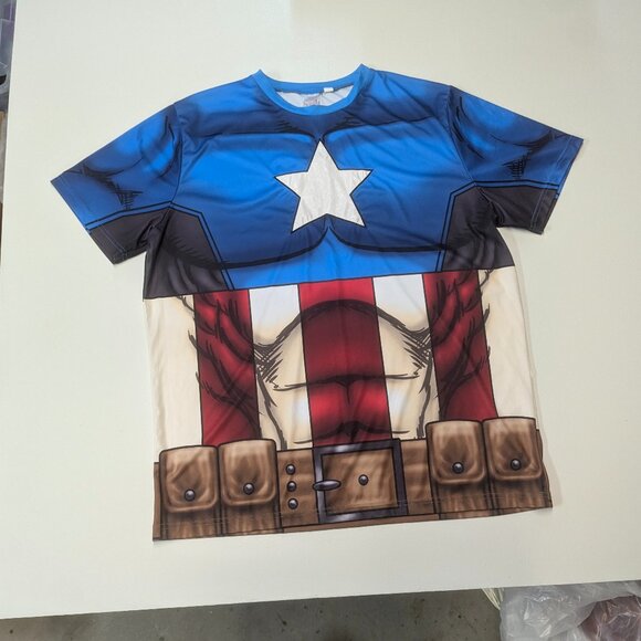 Marvel | Shirts | Marvel Size Lxl Captain America Shirt | Poshmark